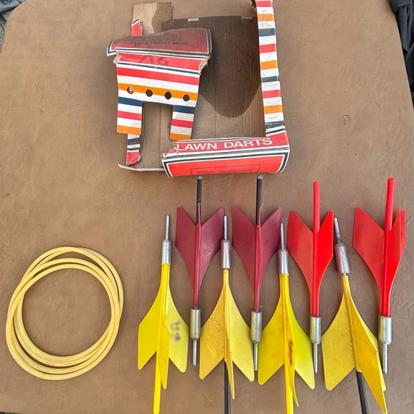 Games | Rare Vintage 2 Sets Of Lawn Darts Jarts Box Extra Rings | Poshmark